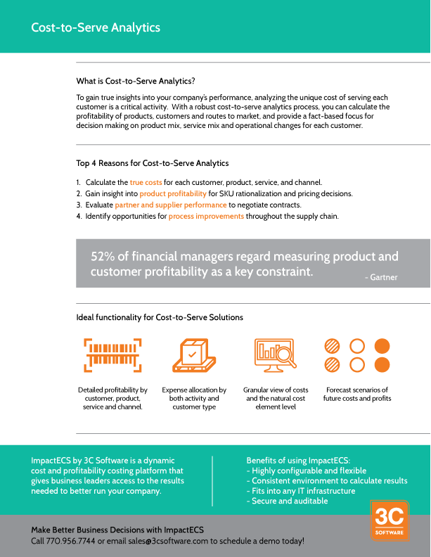 Cost to Serve Analytics Overview 3C Software